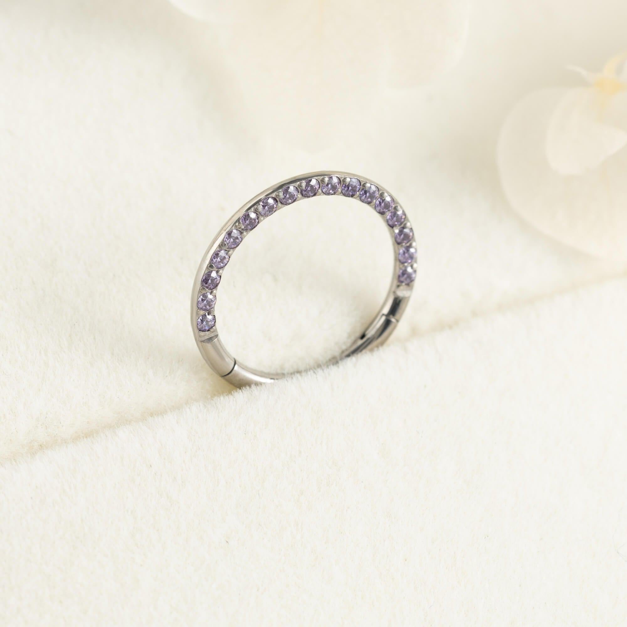 8MM and 10MM Amethyst Purple Daith Hoop - Erica Jewels – EricaJewels